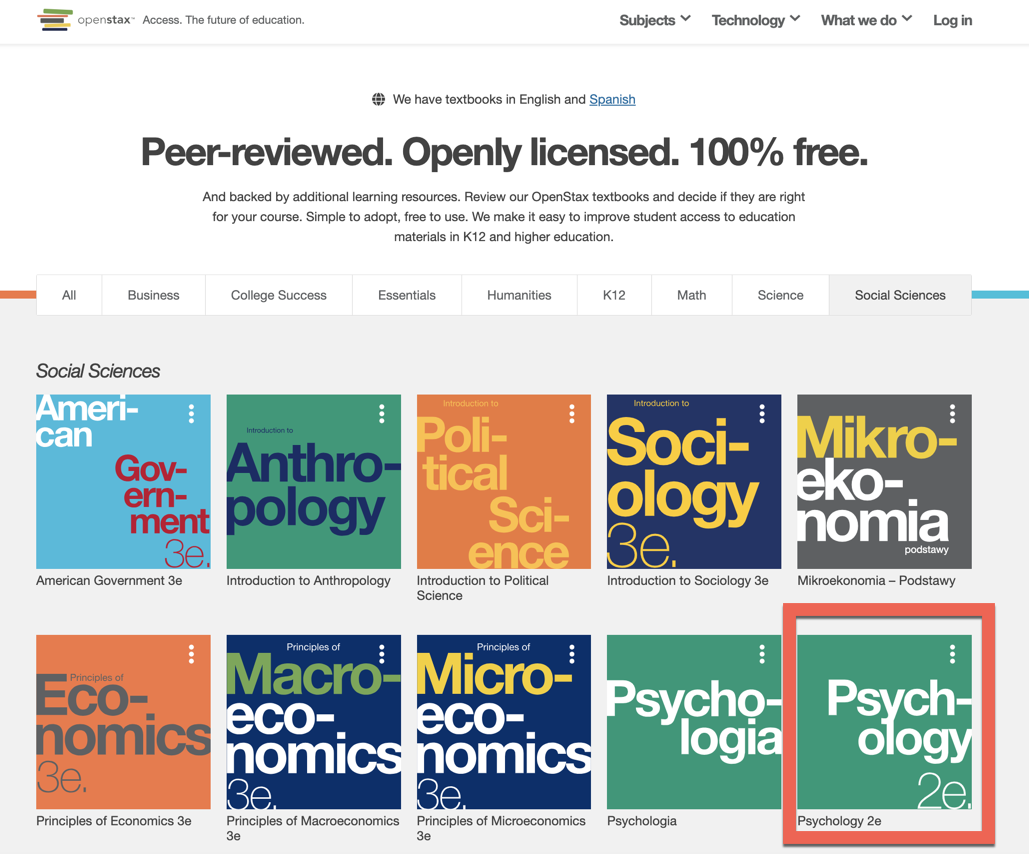 Locating The Openstax Textbooks 