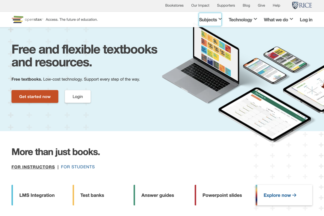 Student steps for accessing OpenStax textbooks and Student Resources