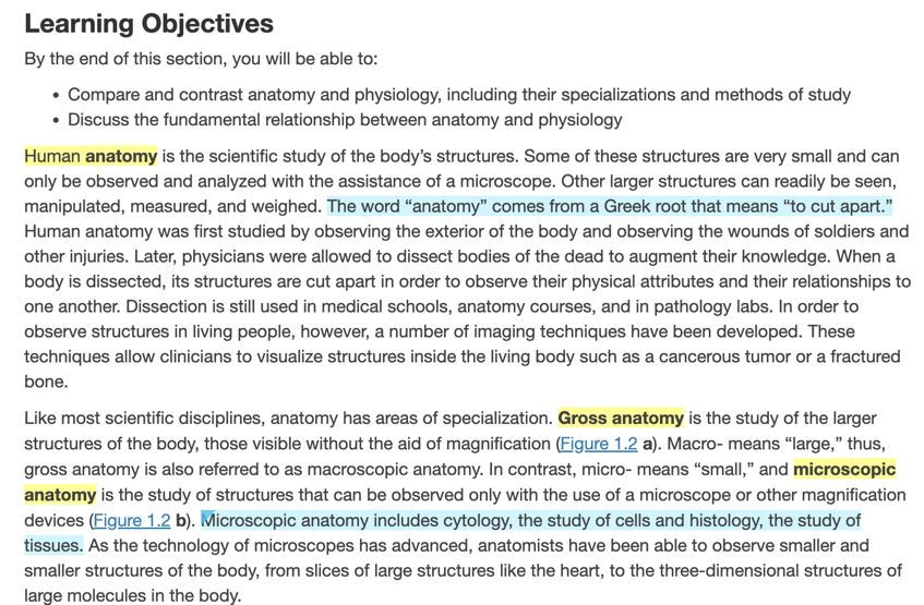 Creating highlights and adding notes on desktop and laptop
