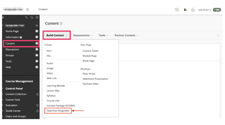 How Do I Create An Openstax Assignable Assignment In Blackboard Learn