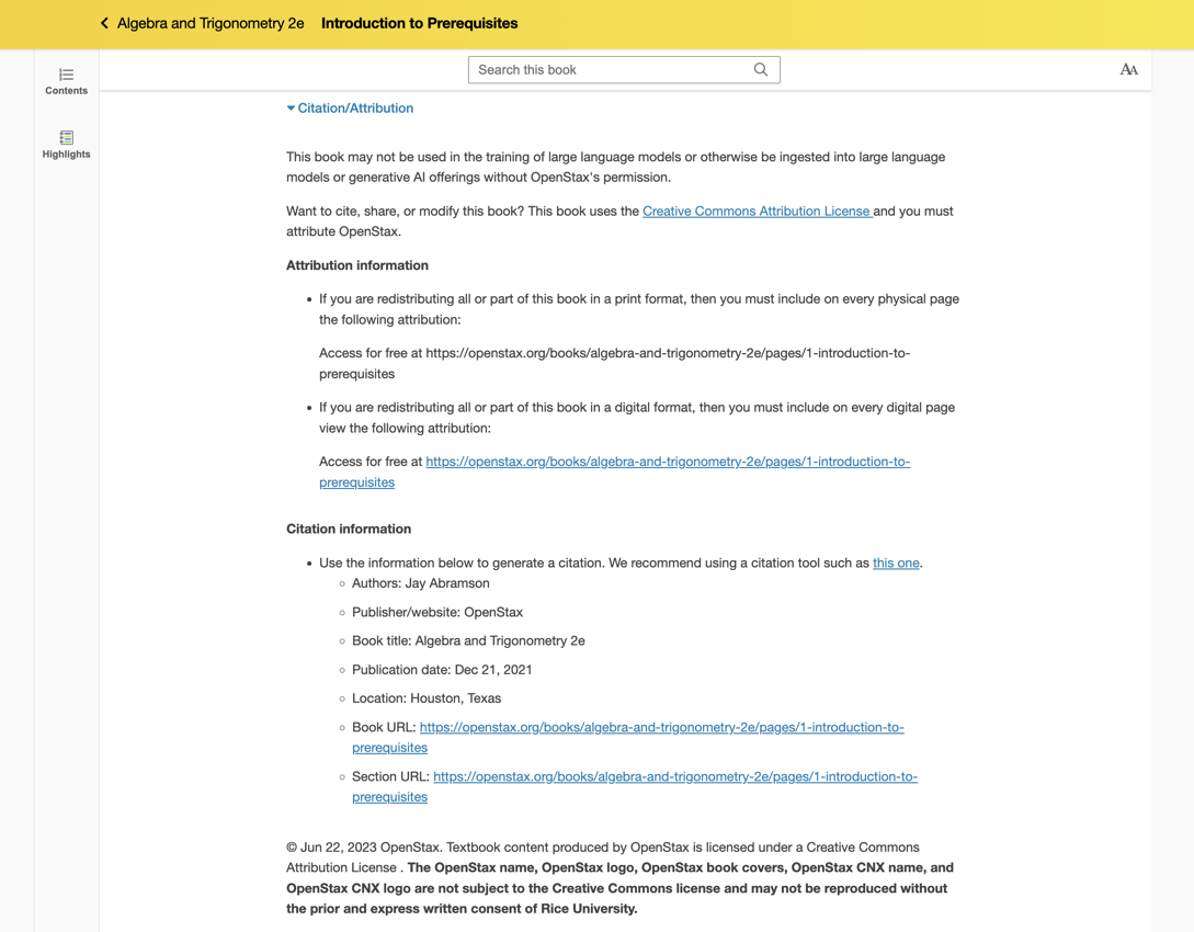Citing OpenStax texts